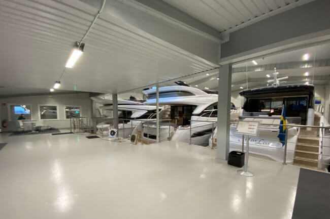 PRIVATE VIEWINGS IN THE SHOWROOM IN VINDÖN, NOVEMBER-MARCH | Princess Yachts Sweden Norway Denmark